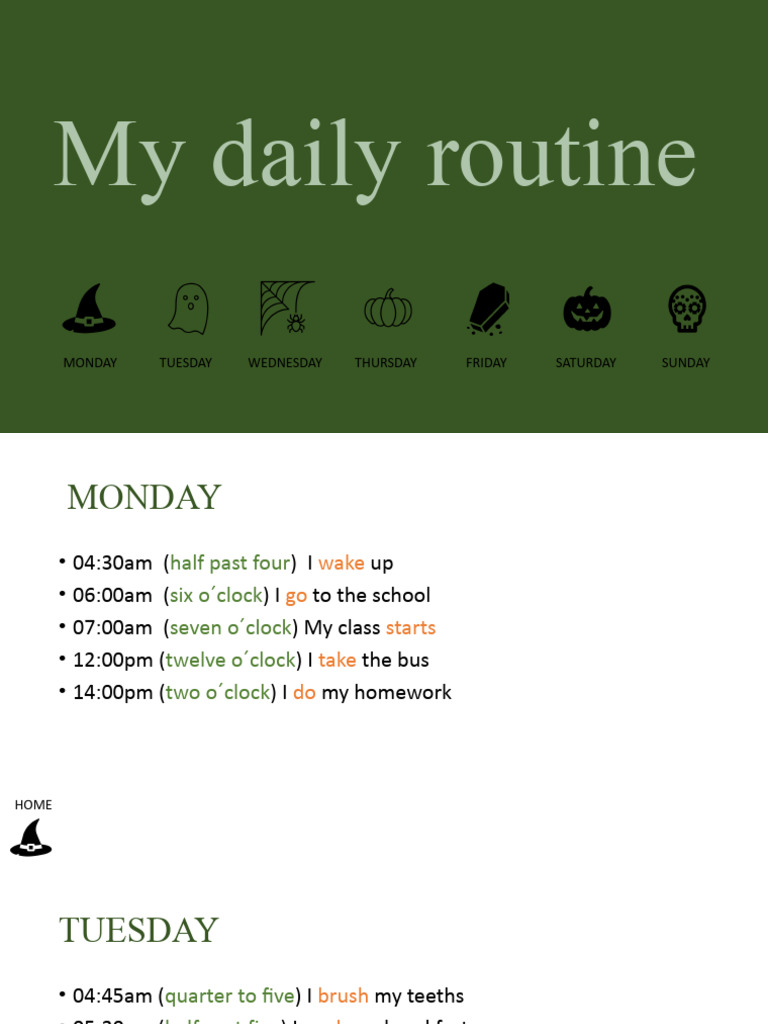 My Daily Routine | PDF