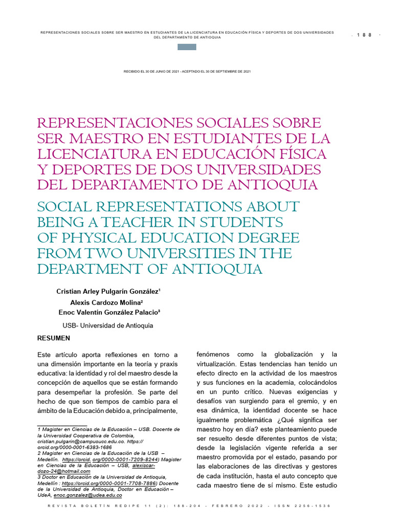 Revista Boletin Redipe 11-2 Febrero-188-204 | PDF | Emile Durkheim | Sociología