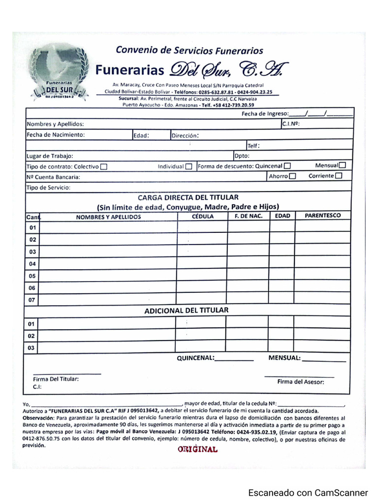 Planilla de La Nueva Funeraria | PDF