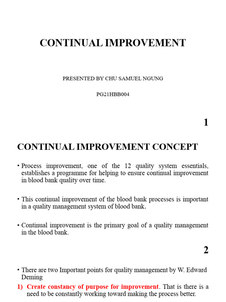 Continual Improvement | PDF | Business