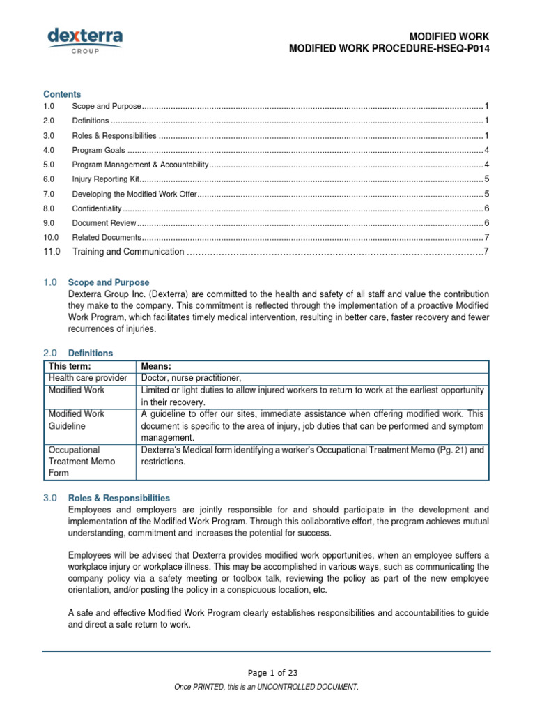 1631800628002.25.1 HSEQ-P014-Modified Work Procedure DM (En) | PDF | Occupational Safety And ...
