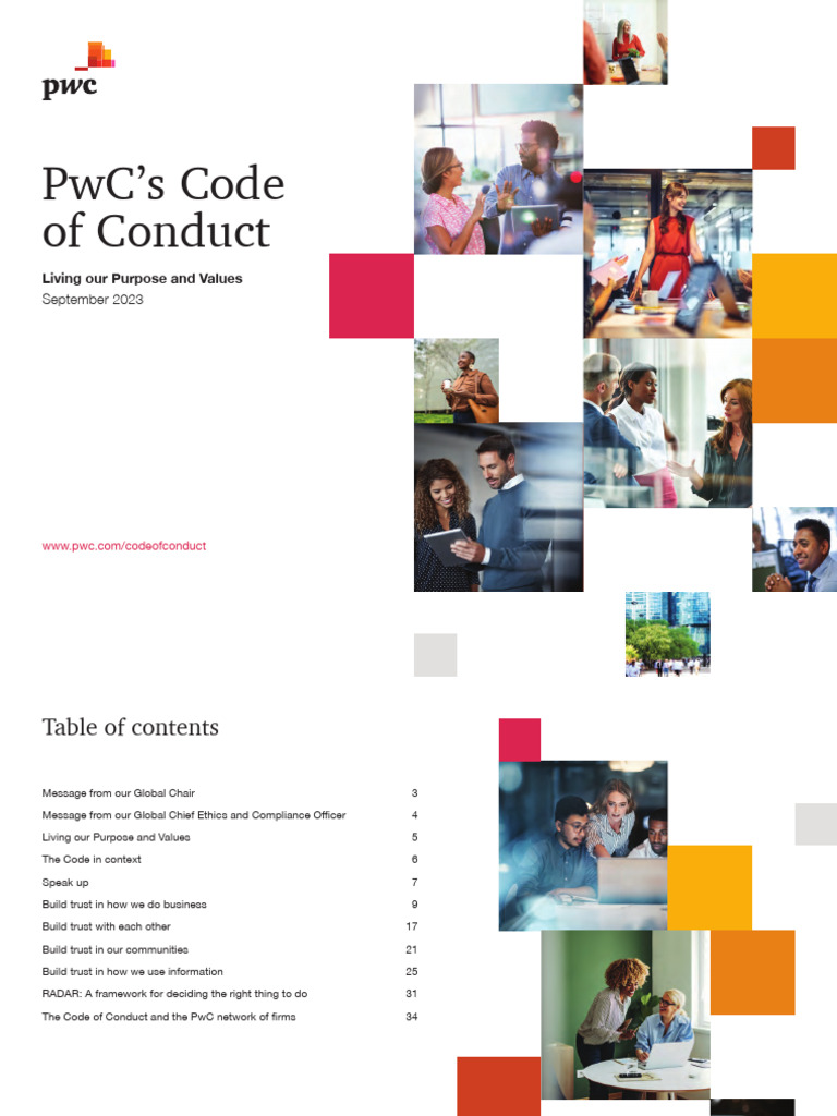 PwC Code of Conduct Overview | PDF | Bribery | Conflict Of Interest