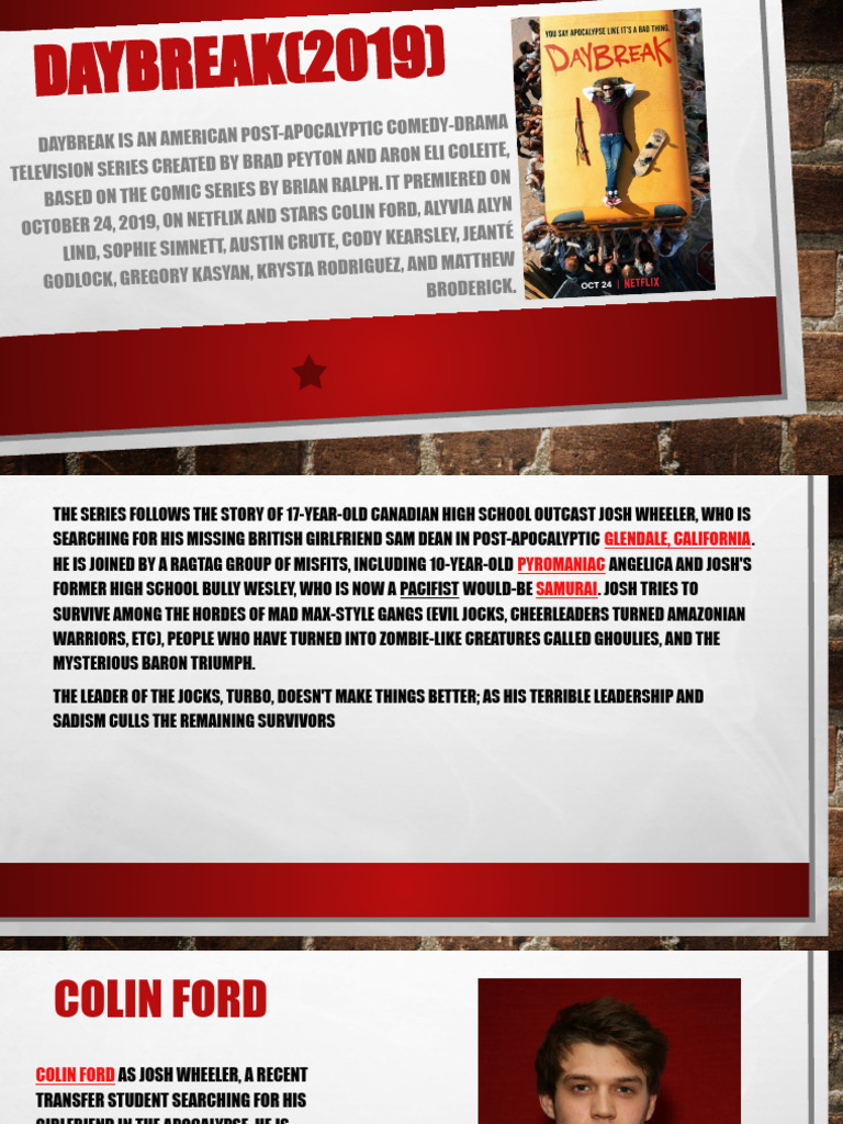 Daybreak (2019) | PDF | Comedy Television Series | Television