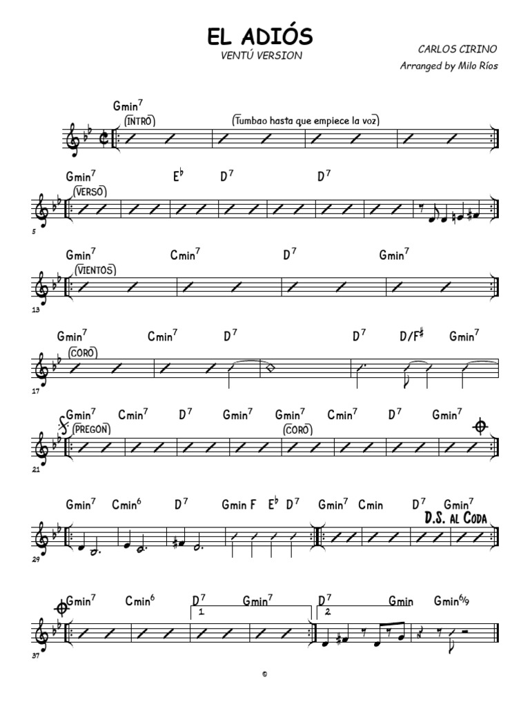 El Adiós - Piano | PDF