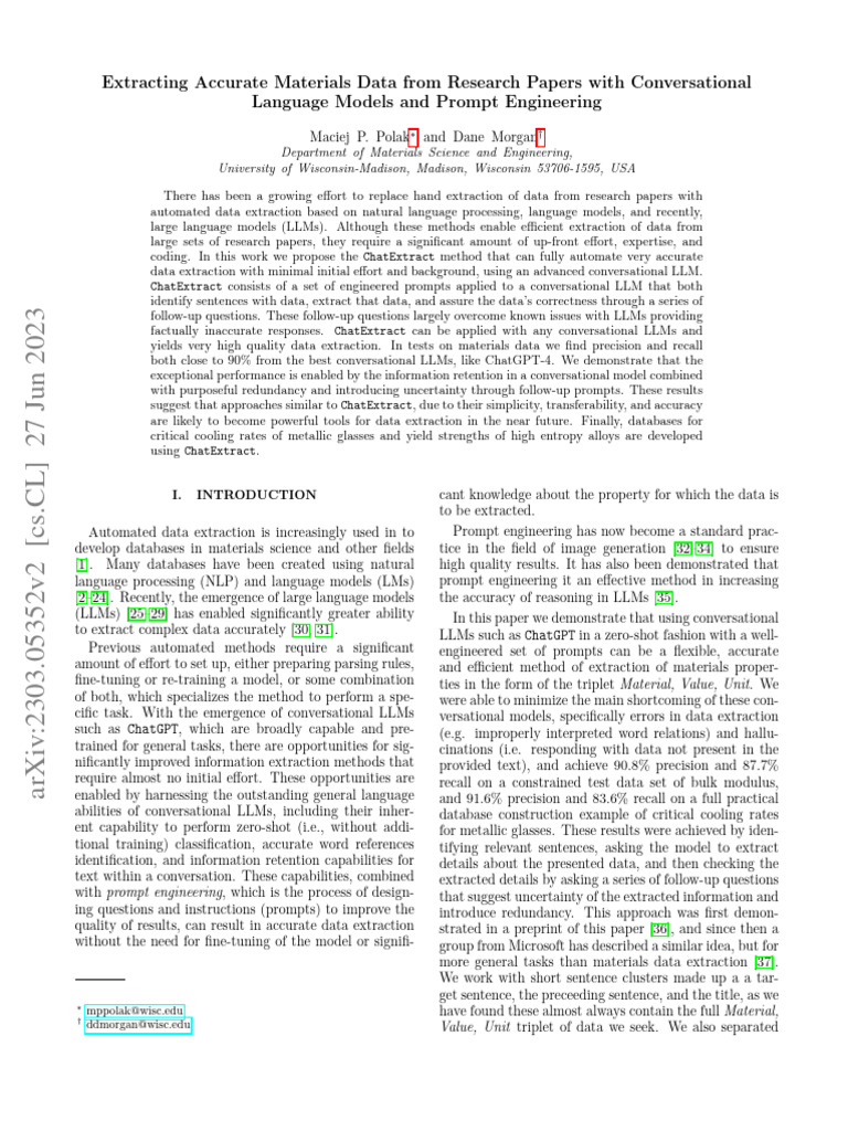 Extracting Accurate Materials Data From Research Papers | PDF ...