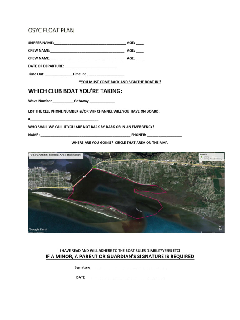 OSYC Float Plan 2022 | PDF