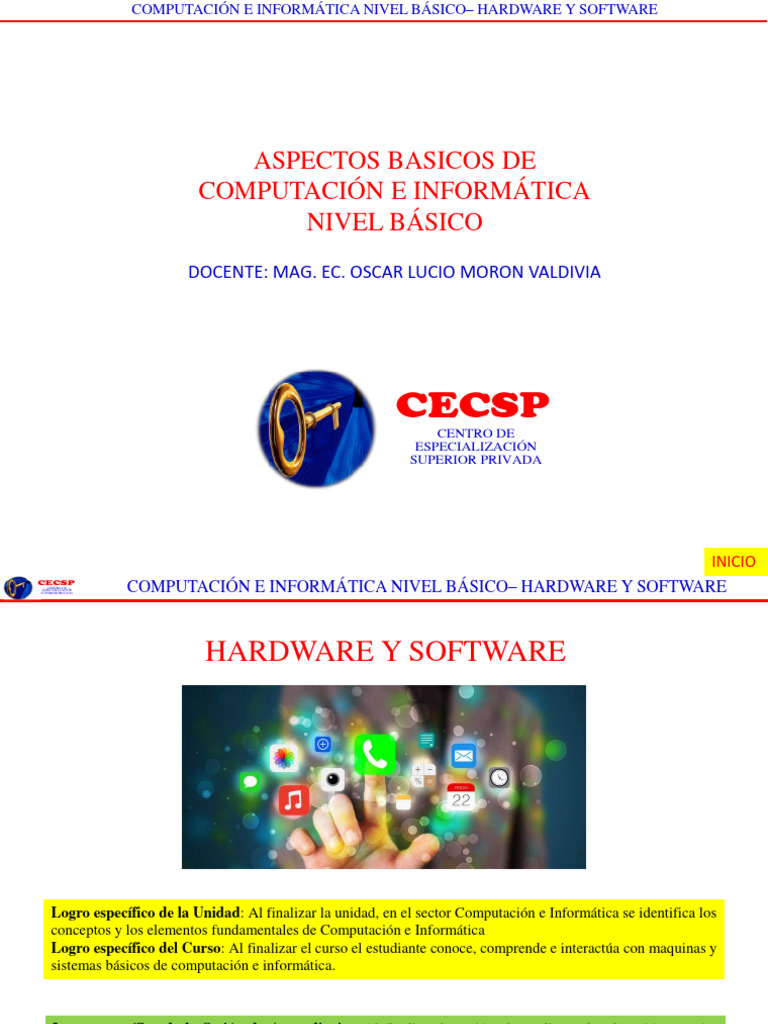 1 COMPUTACIÓN E INFORMATICA HARDWARE Y SOFTWARE | PDF | Microsoft Office | Hardware de la ...