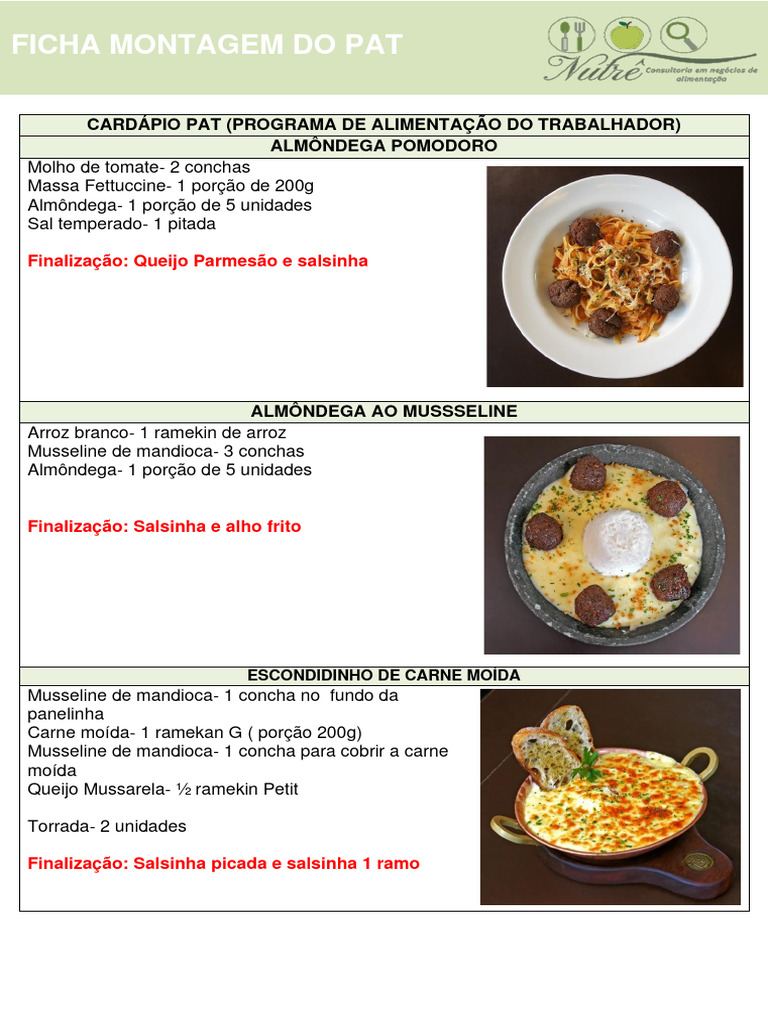 Ficha Montagem Do Pat | PDF