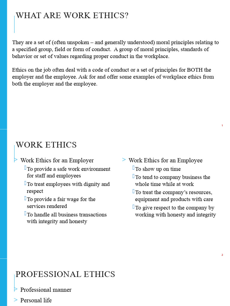 A Look at Workplace Ethics | PDF | Employment | Integrity