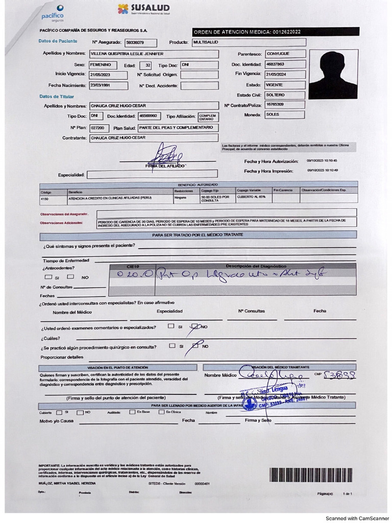 Solicito Indemnizacion y Cobertura Por F | PDF