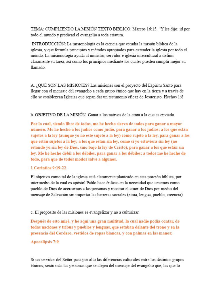 Cumpliendo La Misión | PDF | Iglesia cristiana | Biblia