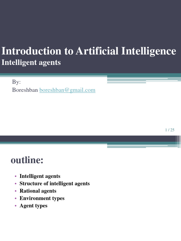 AI-02-Intelligent Agents | PDF | Artificial Intelligence | Intelligence (AI) & Semantics