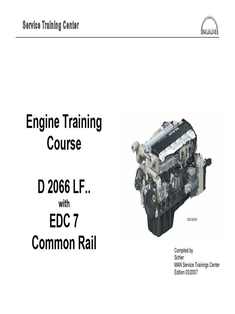 MAN D2066 Common Rail Engine Training | PDF | Piston | Engines