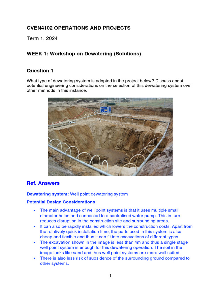 Well Point Dewatering System Overview | PDF | Pump | Pipe (Fluid ...