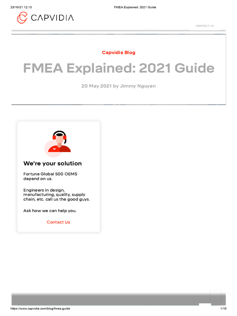 FMEA Explained_ 2021 Guide | PDF | Risk