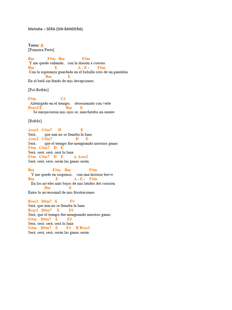 Melodia Sera Sin Bandera Pdf
