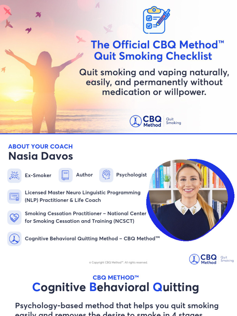 CBQ+Method+ +Webinar+Checklist | PDF | Cognitive Behavioral Therapy ...