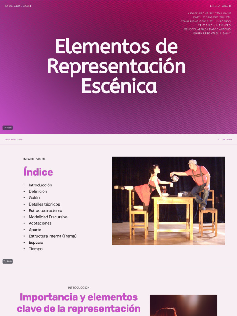 Elementos de Representación Escénica | PDF
