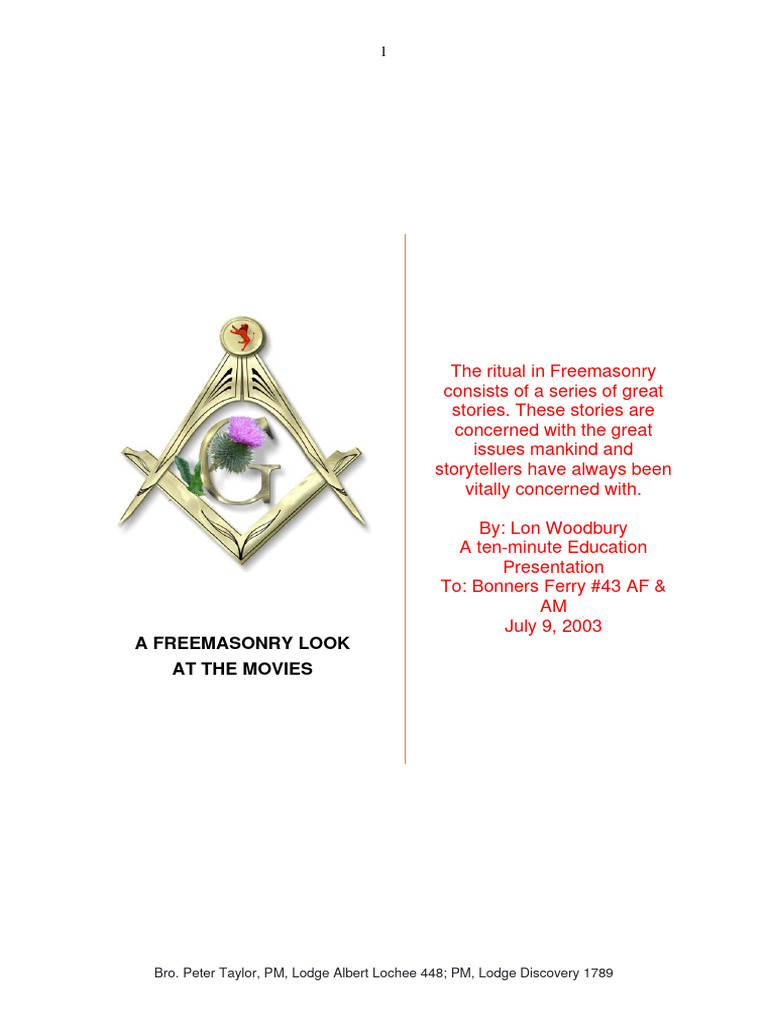 A Masonic Look at The Movies | PDF | Freemasonry | Storytelling
