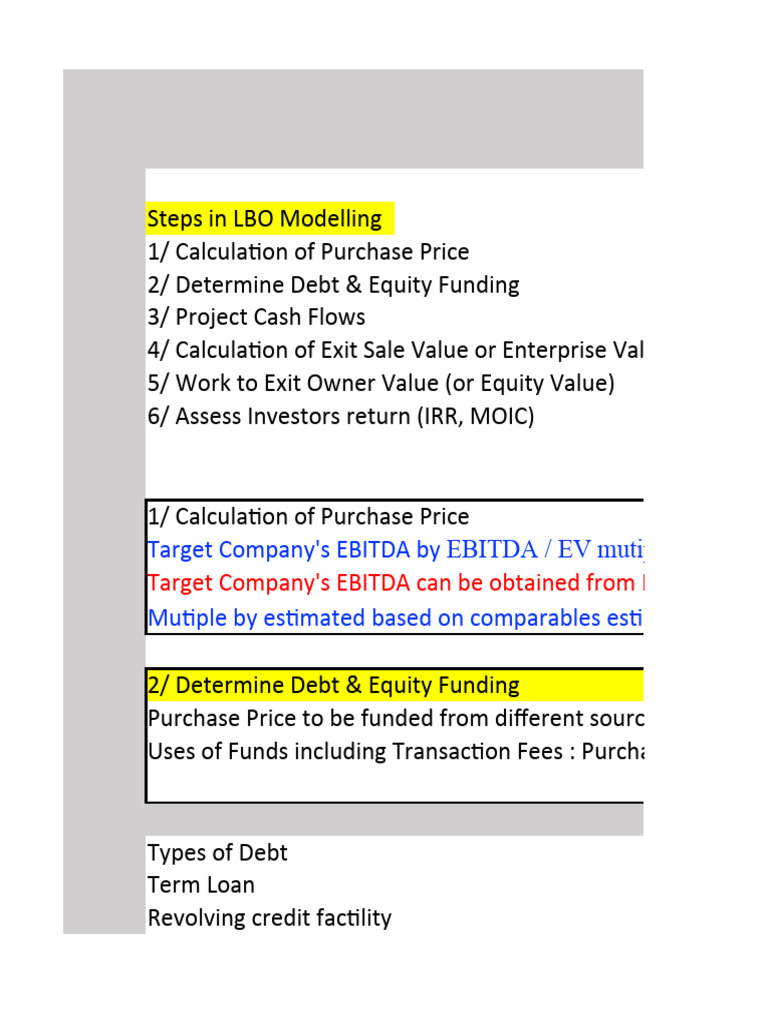 LBO Model and Venture Capital Scenario Analysis | PDF | Free Cash Flow ...