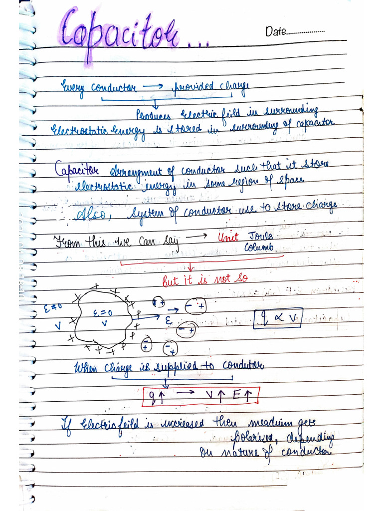 Capacitance Notes | PDF