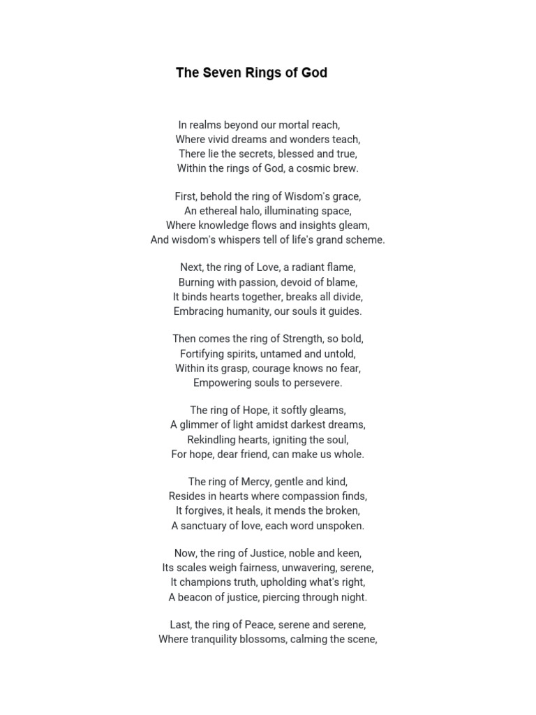 Seven Divine Rings of Wisdom | PDF