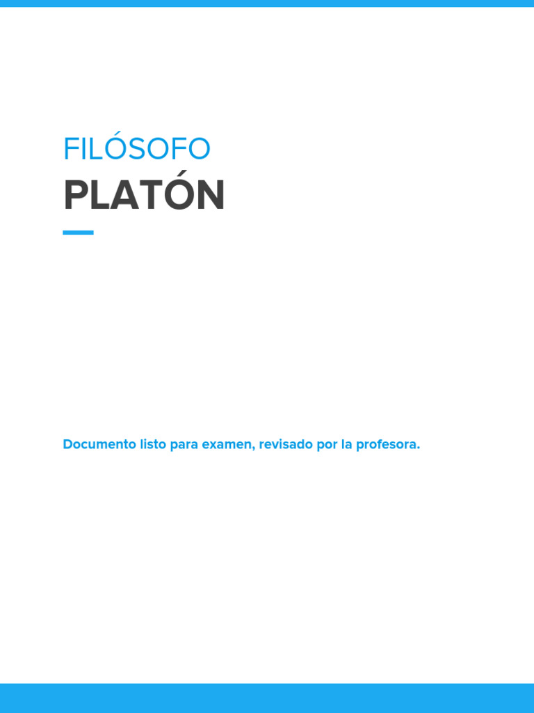 Platón_FILÓSOFOS EVAU (1) | PDF | Platón | Conocimiento
