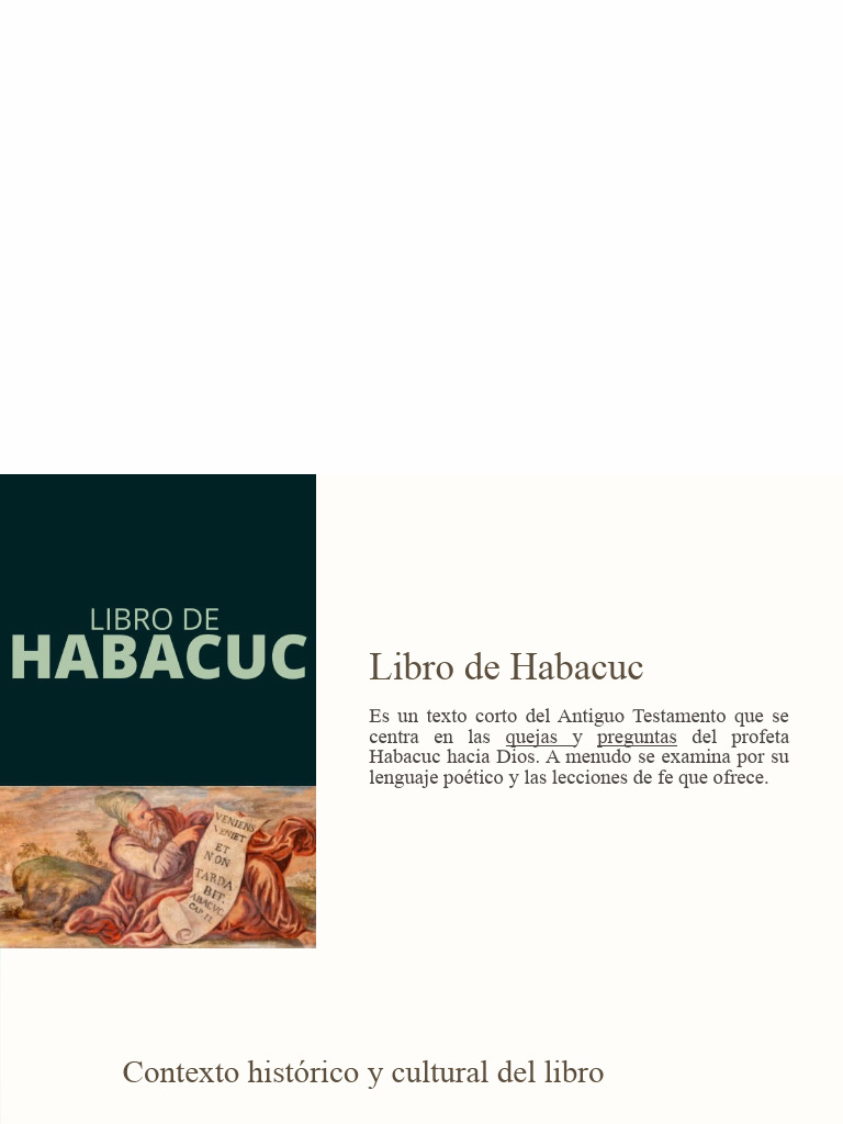 Introducción Libro de Habacuc | PDF | Fe | Justicia