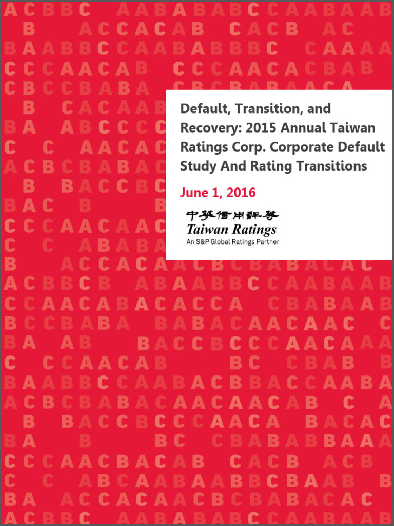 Ead - 2015 Taiwan Corporate Default Study - 06012016 - en | PDF | Bond ...