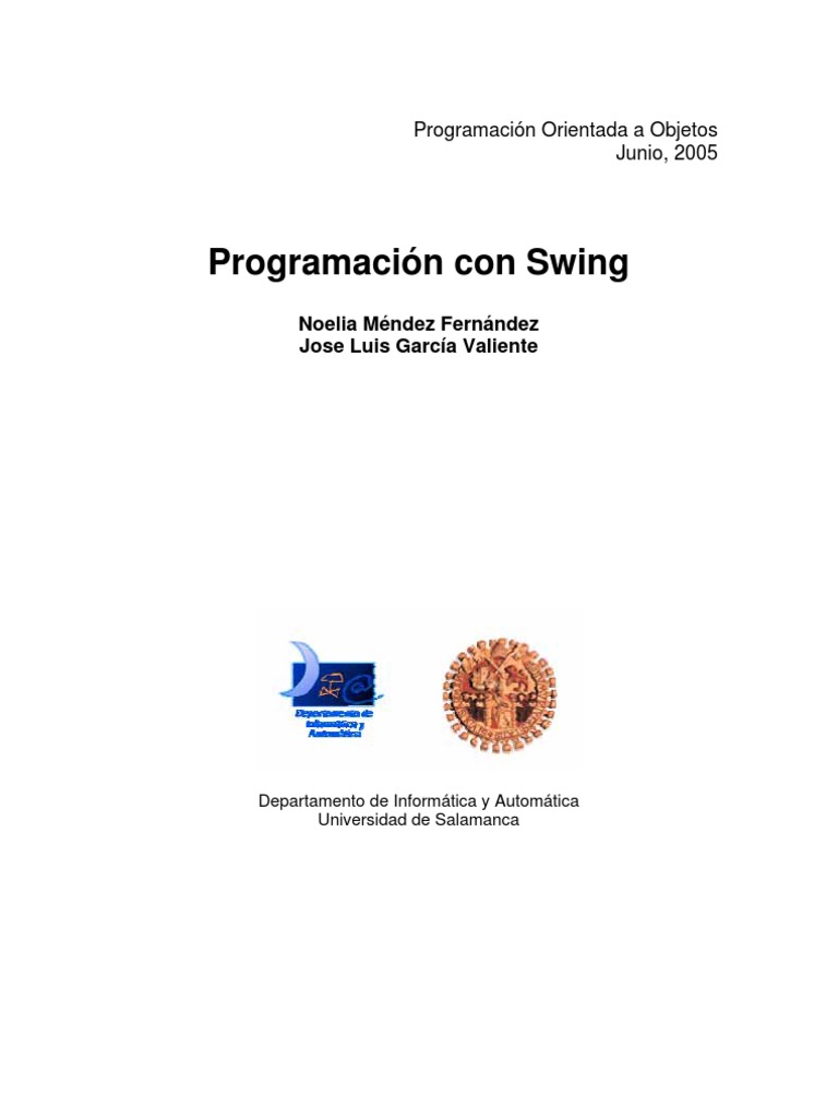 Java Swing Pdf Java Lenguaje De Programación Interfaces Gráficas De Usuario