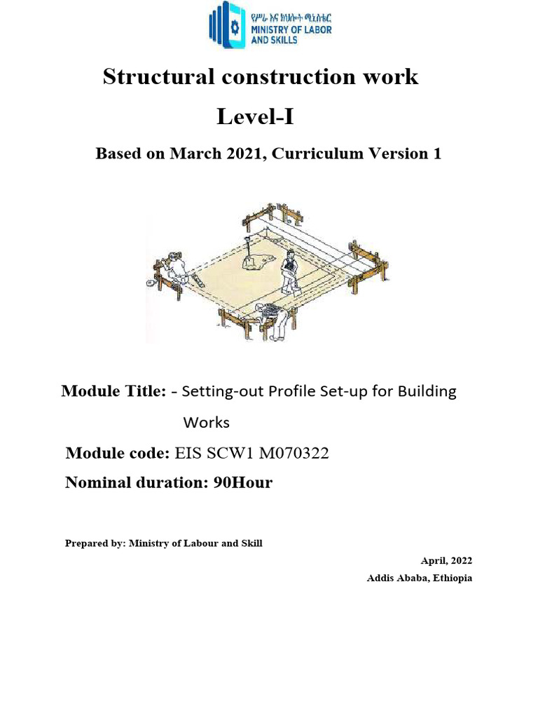 Structural Construction Work Level-I: Based On March 2021, Curriculum ...