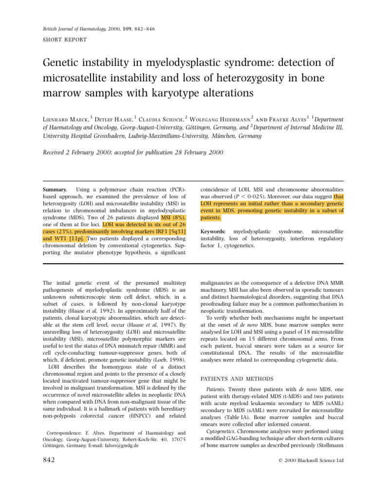 Maeck 2000 | PDF | Microsatellite | Cytogenetics