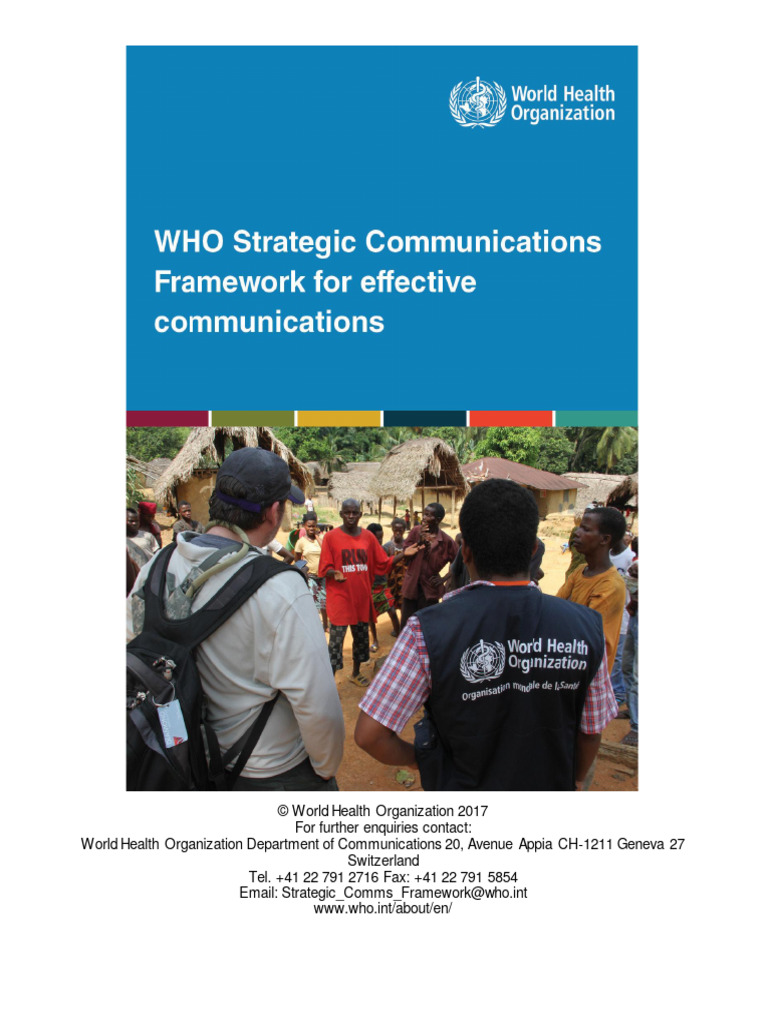 WHO Strategic Communications Framework | PDF | World Health ...