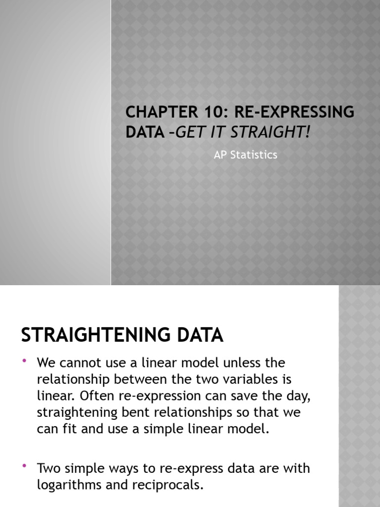 Chapter10 Re ExpressingData | PDF | Scatter Plot | Logarithm
