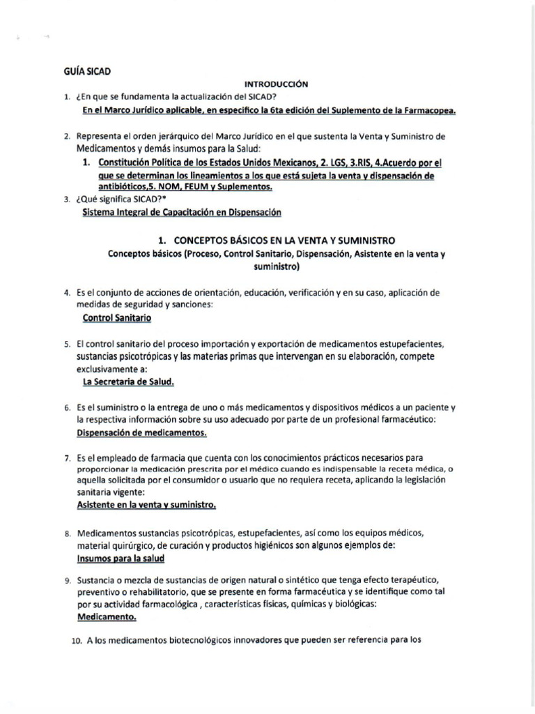 Guia Sicad Preguntas | PDF