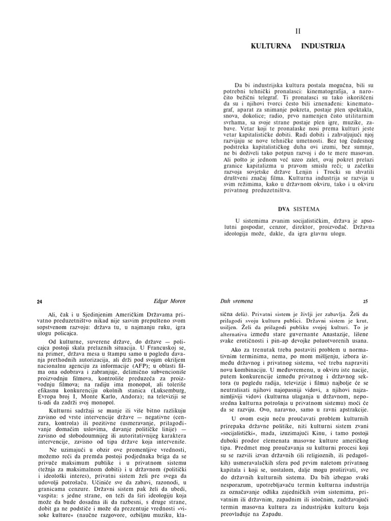 Kulturna Industrija | PDF