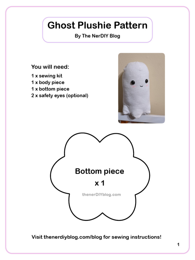 Ghost Plushie Pattern | PDF