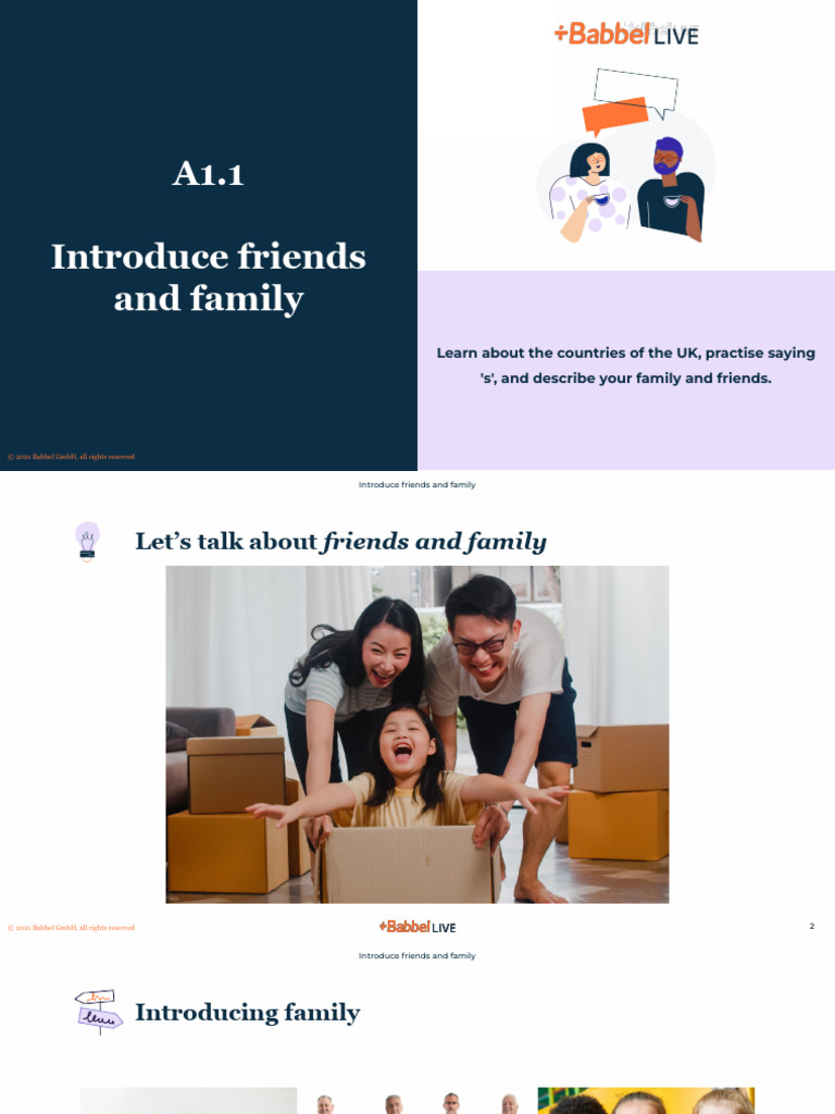 ENG - A1!1!27 Introduce Friends and Family | PDF | Linguistics ...
