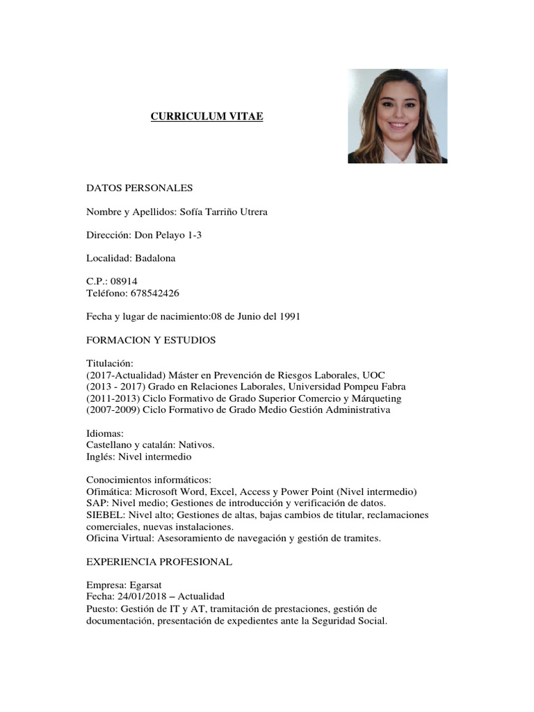 Sofia Cv Cast 2020 | PDF