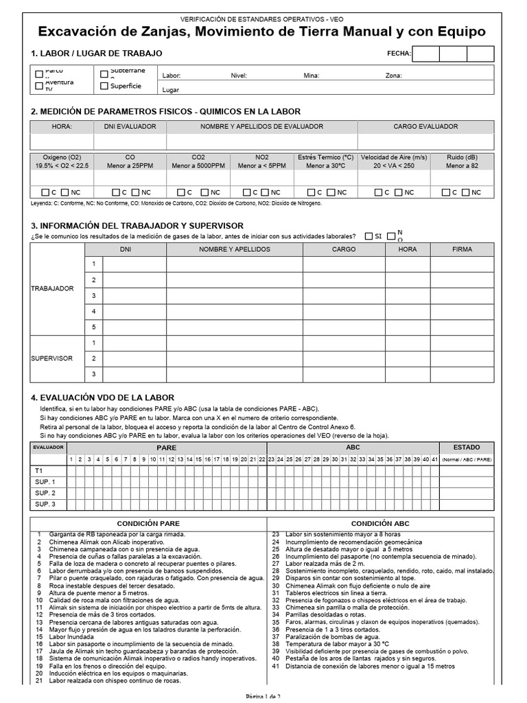 3414JV - Excavación de Zanjas, Movimiento de Tierra Manual y Con Equipo ...