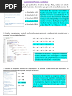 Exercicio C | PDF | C (linguagem de programação) | Informática