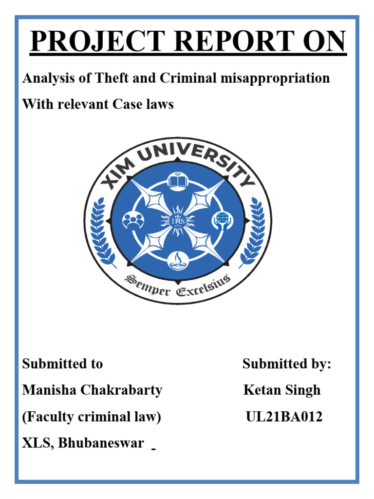 Raunak randi project | PDF | Theft | Property