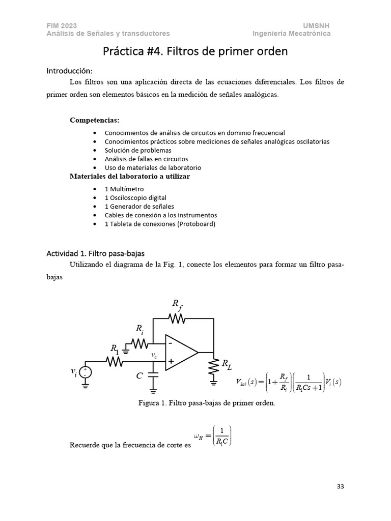 Practica 4 | PDF | Frecuencia | Filtro electronico