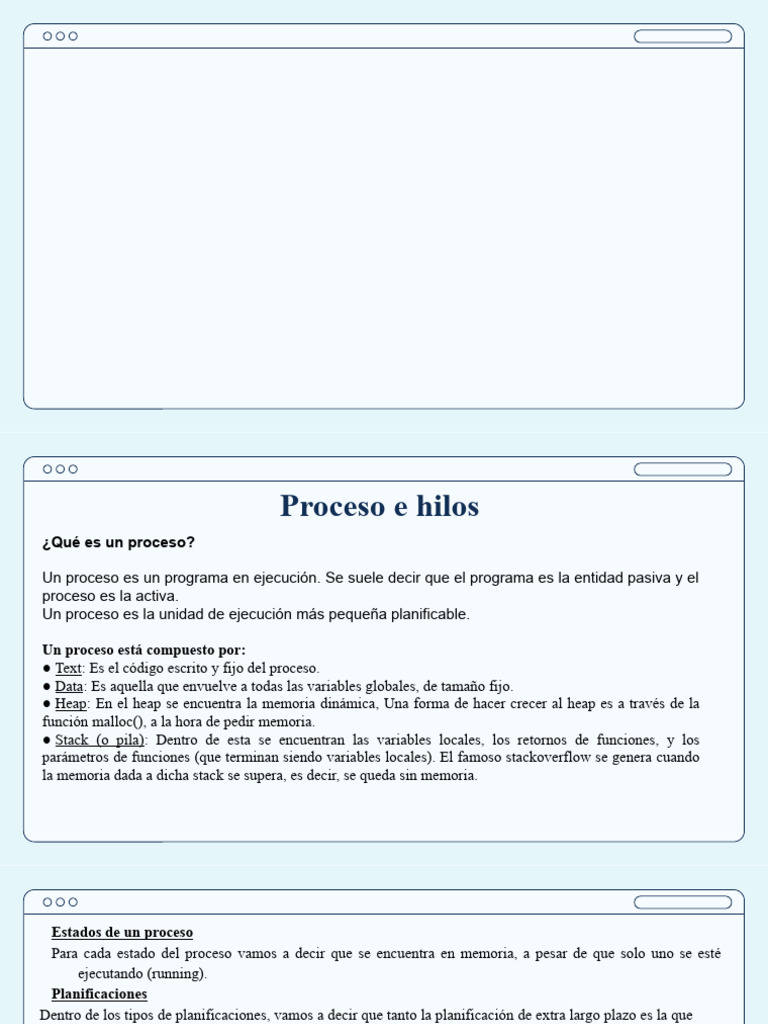 Proceso e Hilos | PDF | Hilo (Computación) | Proceso (Computación)