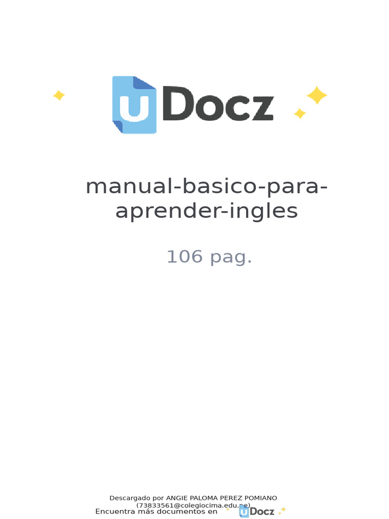 Manual Basico para Aprender Ingles 119940 Downloable 1022084 | PDF ...