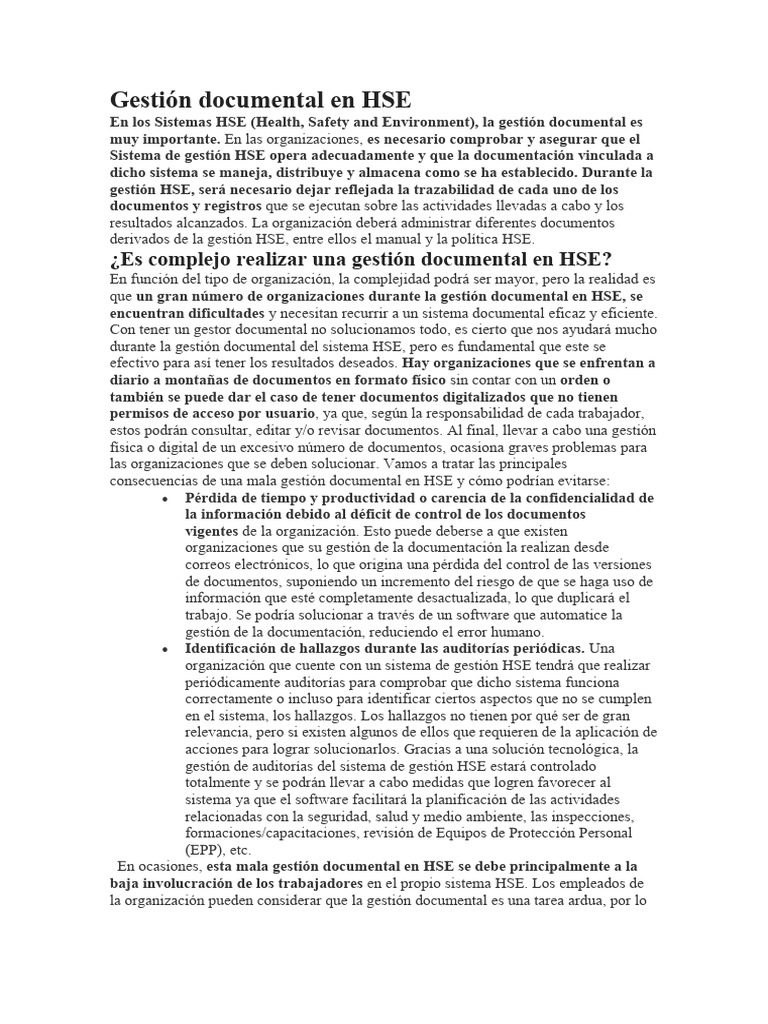 Software gestión documental en HSE | PDF | Gestión de registros | Software