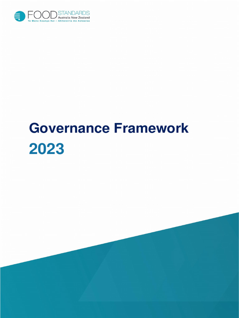 FSANZ Governance Framework 2023 | PDF | Governance | Risk