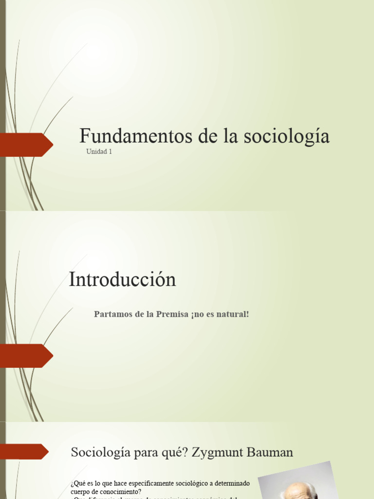 Fundamentos de La Sociología Ppt1 (1) (1) | PDF | Sociología | Conocimiento