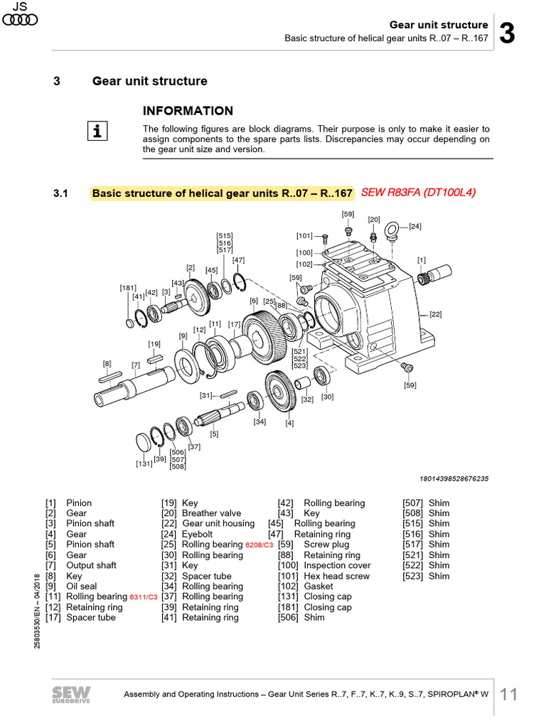 SEW R83F Diagram | PDF | Gear | Mechanical Engineering