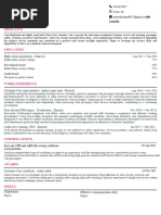 Emirates Cabin Crew CV Sample | PDF